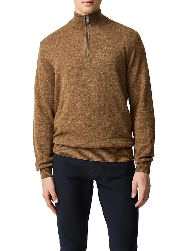 Rodd & Gunn Fortrose Knit 1/4 Zip Sweater - Brick