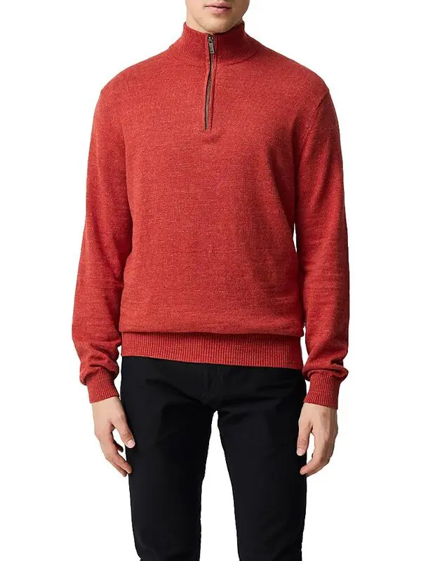 Rodd & Gunn Fortrose Knit 1/4 Zip Sweater - Nutmeg