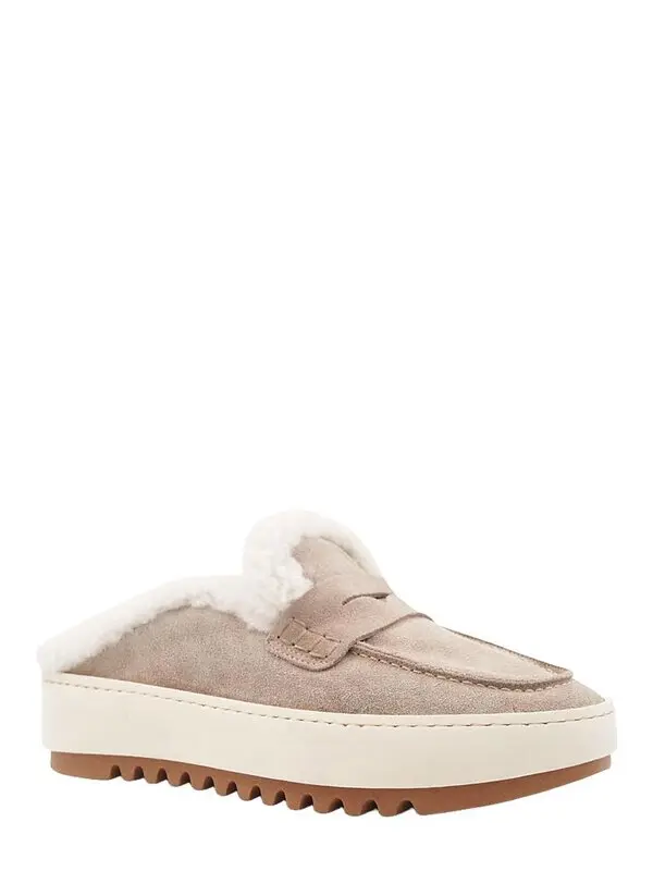 Aquatalia Amata Shearling Mules - Ecru