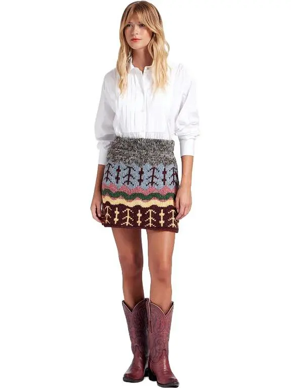 La DoubleJ Chalet Skirt - Multicolor Grey