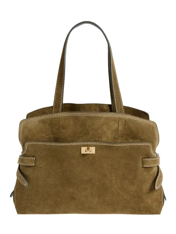 ANYA HINDMARCH Wilson Suede Tote - Bonsai