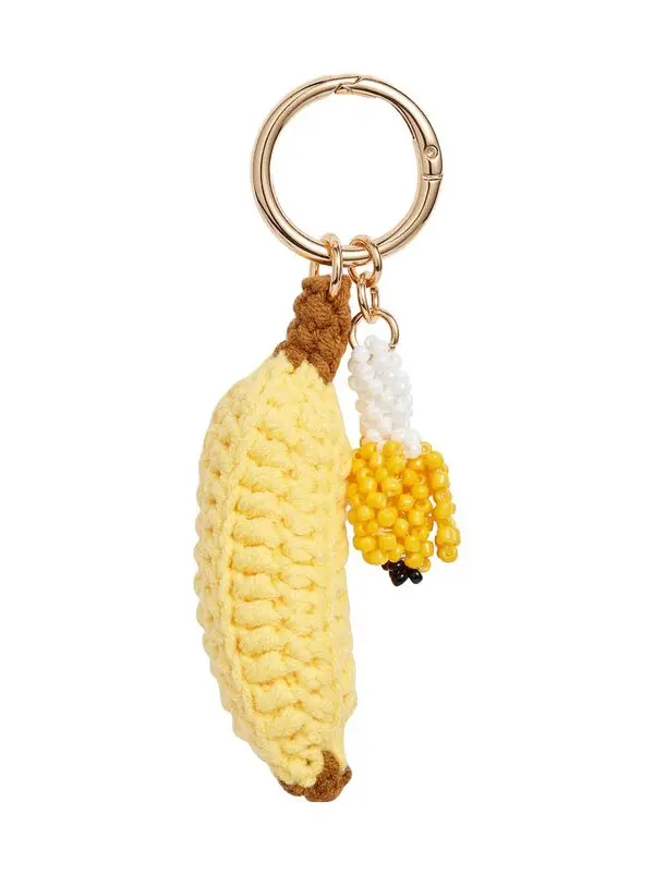 Chelsea28 Banana Crochet Bag Charm - Yellow- Multi Gold