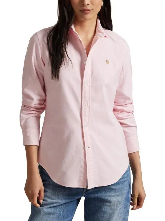 Polo Ralph Lauren Slim Fit Cotton Oxford Button-up Shirt - Bath Pink