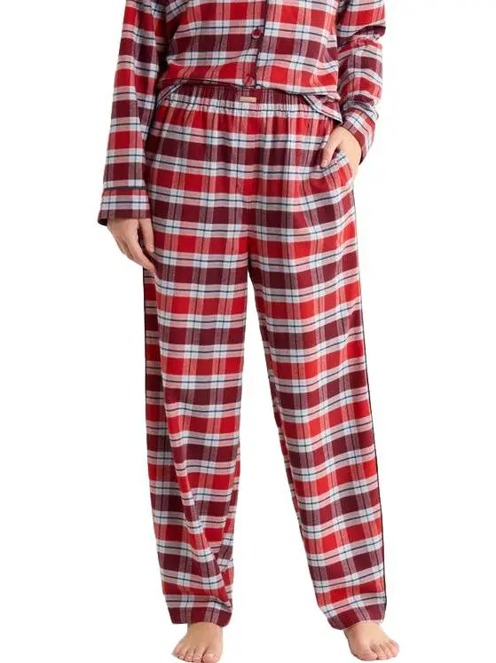 Lunya Brushed Flannel Pajama Pants - Rustle Plaid