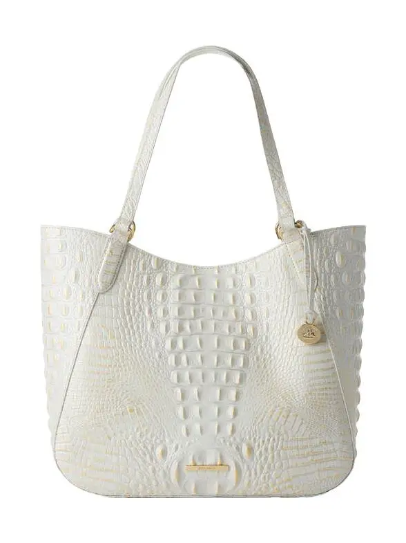 Brahmin Aliza Croc Embossed Leather Tote - Chantilly