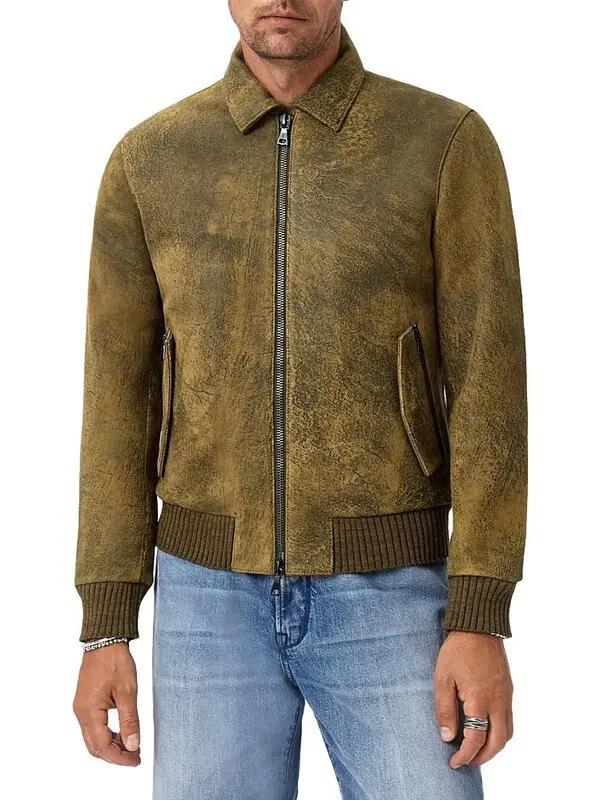 John Varvatos Oakley Leather Jacket - Chamois