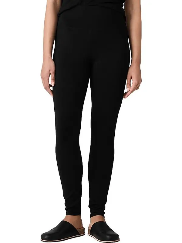 Eileen Fisher Stretch Jersey Knit Leggings - Black