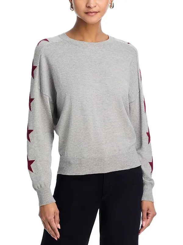 SIX FIFTY Star Sleeve Sweater - Heather Grey