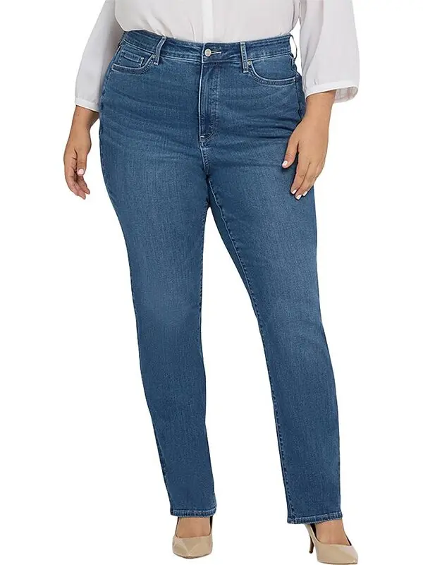 NYDJ Marilyn High Rise Straight Jeans - Lake Notre