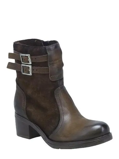 Miz Mooz Stellar Dual Buckle Bootie - Brown