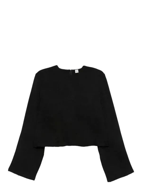 TOTEME Raw-hem Blouse - Black