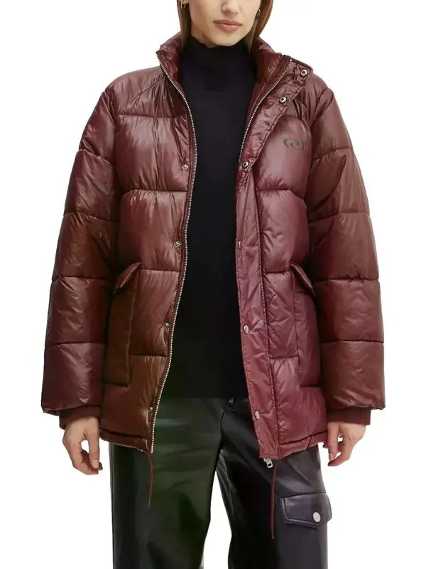RÉSUMÉ Logo-print Puffer Jacket - Brown