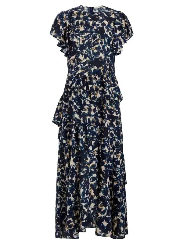 MARIE OLIVER Quinby Ruffled Maxi Dress - Blue
