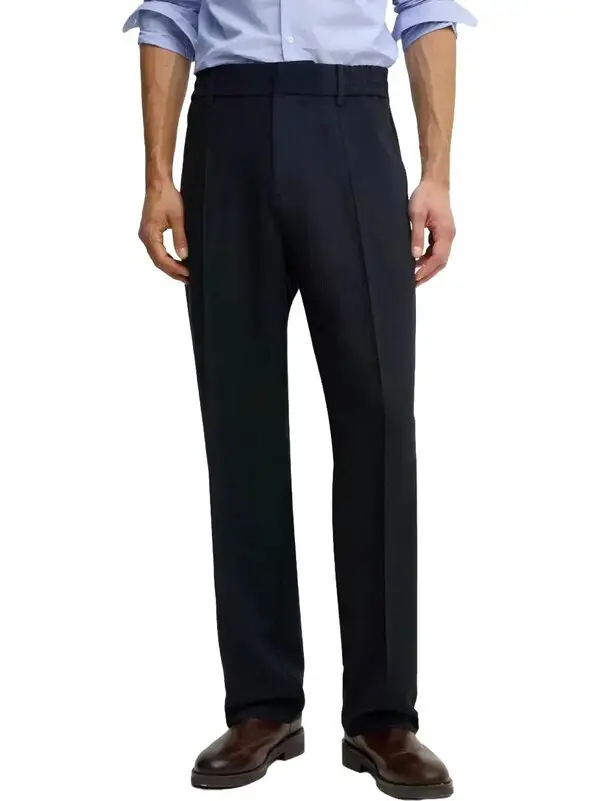 Emporio Armani Straight-leg Tailored Trousers - Blue
