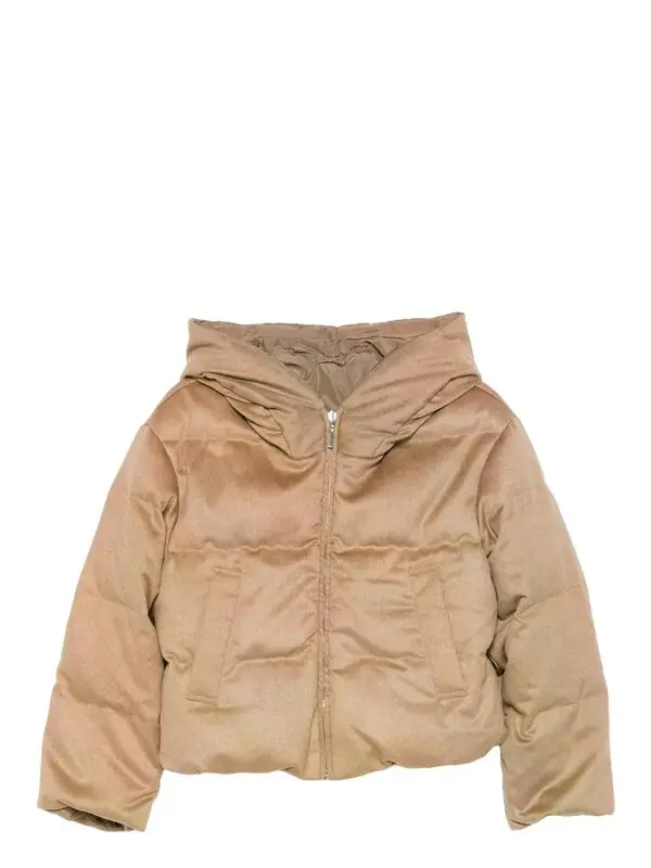 Max Mara Hooded Puffer Jacket - Brown