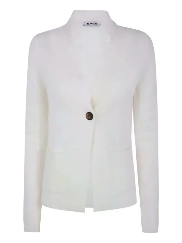 BASE Button Cardigan - White