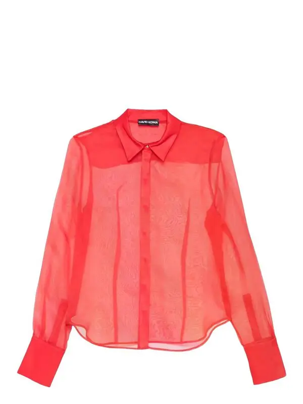 David Koma Panelled Button-down Shirt - Red