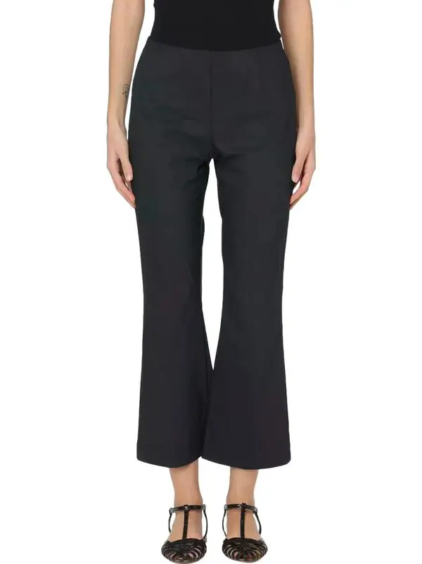 Liviana Conti Flared Cropped Trousers - Black