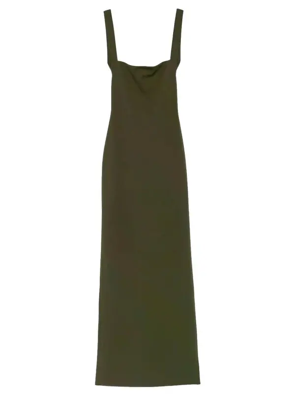 Solace London Square-neck Midi Dress - Green