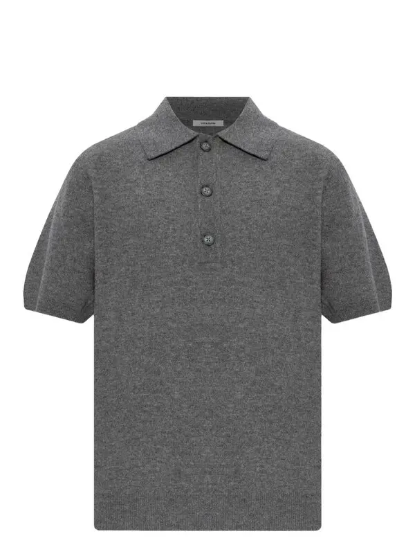 ENTIRE STUDIOS Buttoned Knitted Polo Shirt - Grey