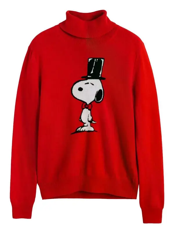 Chinti & Parker Top Hat Snoopy Sweater - Red
