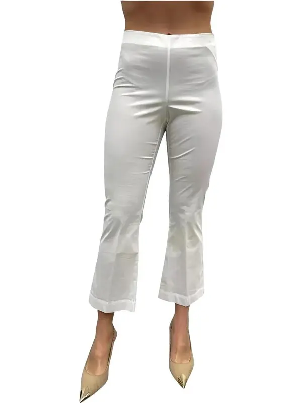 Liviana Conti Seam-detail Flared Trousers - White