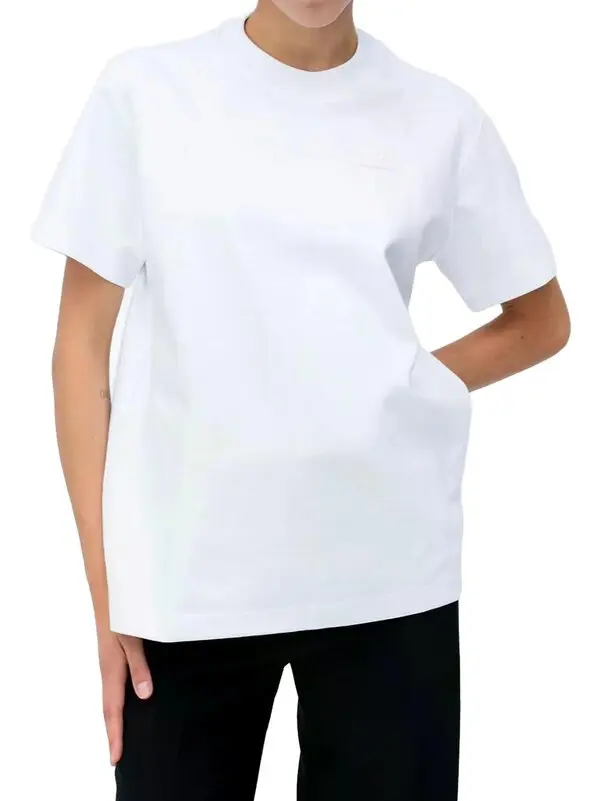 N°21 Logo-embroidered T-shirt - White
