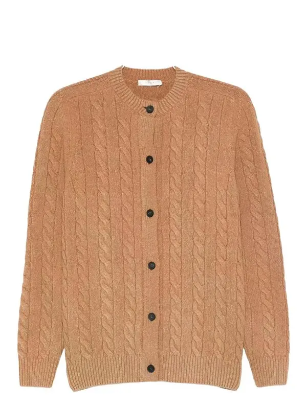 THE ROW Loneke Cable-knit Cardigan - Neutrals