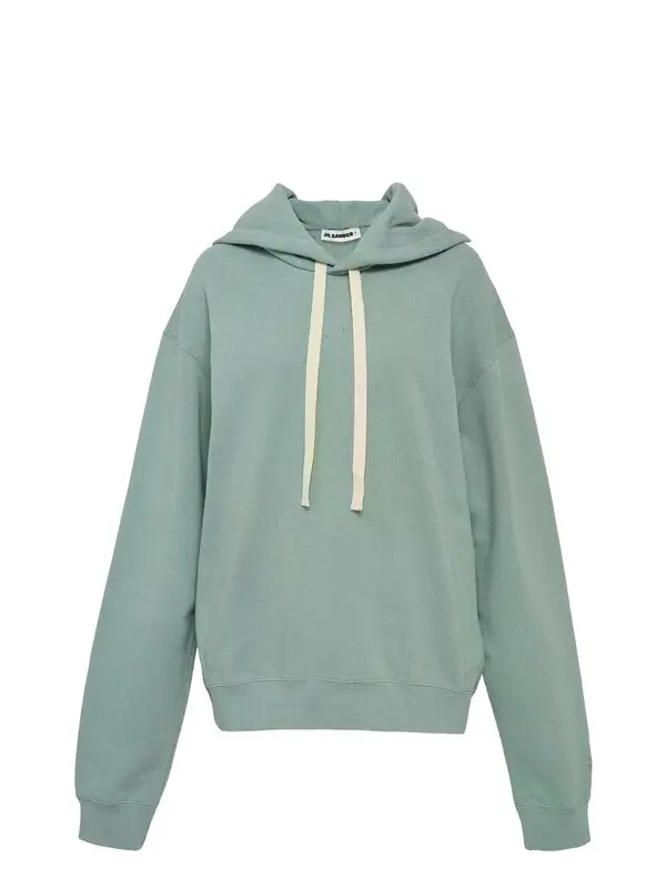 JIL SANDER Crew-neck Hoodie - Blue