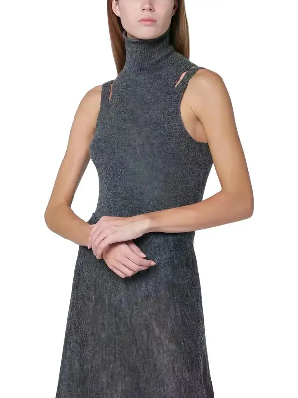 ROBERTO COLLINA High-neck Knitted Top - Grey