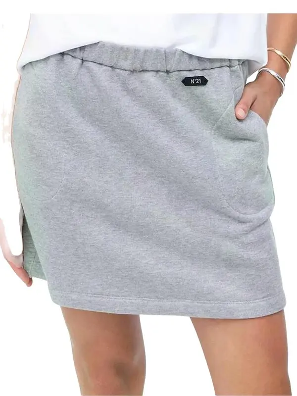 N°21 Mini Skirt With Elasticated Waistband - Grey