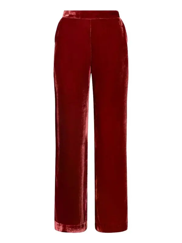 Malìparmi Slash-pocket Chenille Trousers - Red