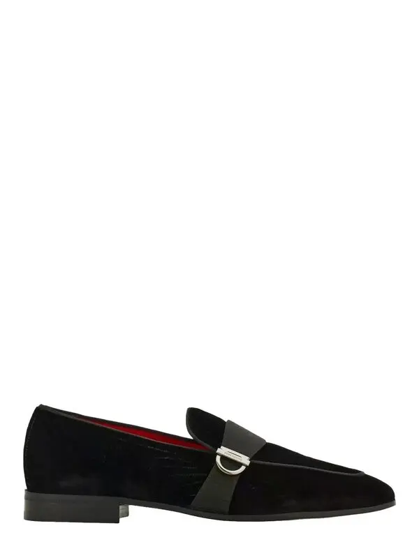 FERRAGAMO Velvet Loafers - Black