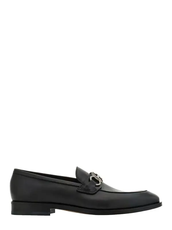 FERRAGAMO Gancini-buckle Loafers - Black