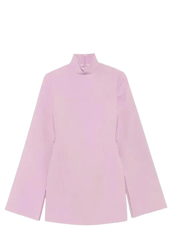 Solace London Funnel-neck Mini Dress - Pink