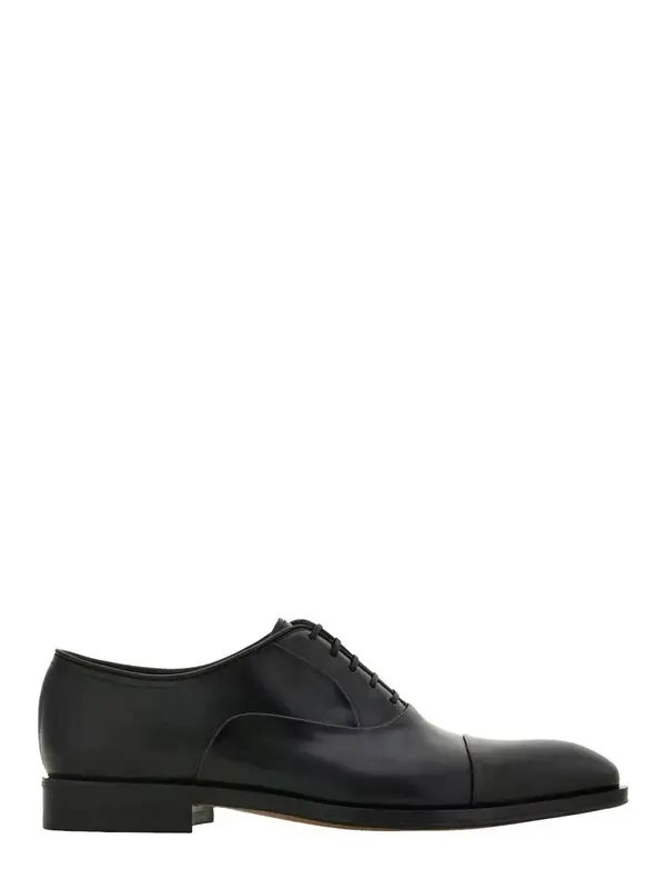 FERRAGAMO Leather Oxford Shoes - Black