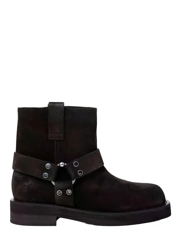 3JUIN Demi Oil Suede Boots - Brown