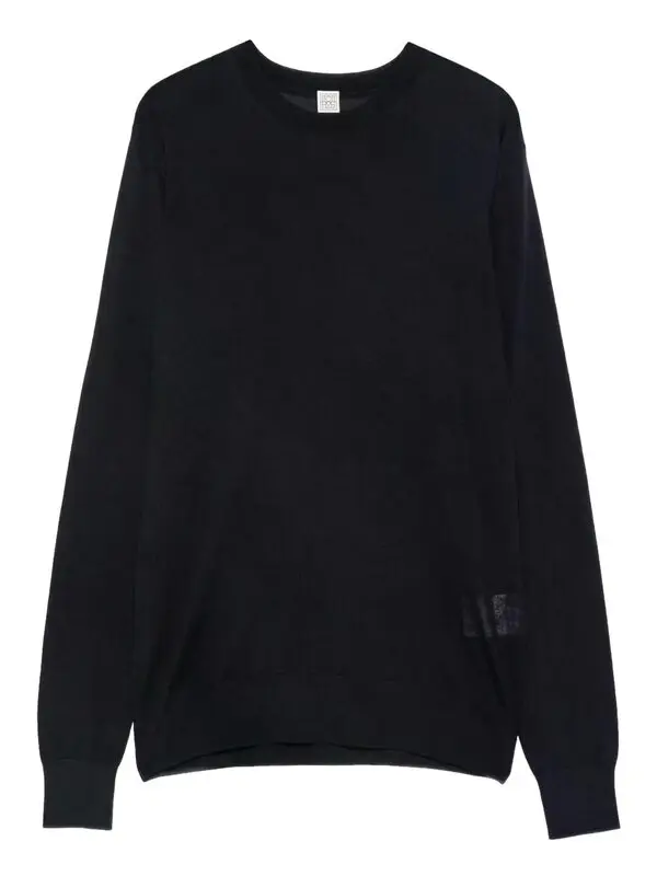 TOTEME Crew-neck Fine Knit Sweater - Blue