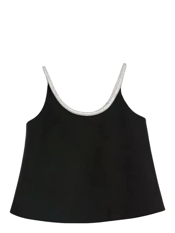 RÓHE A-line Appliqué-detail Top - Black