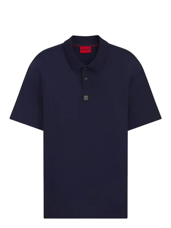 Hugo Logo-plaque Polo Shirt - Blue