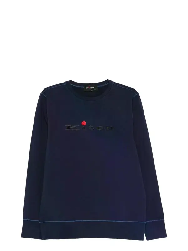 Kiton Logo-embroidered Sweatshirt - Blue