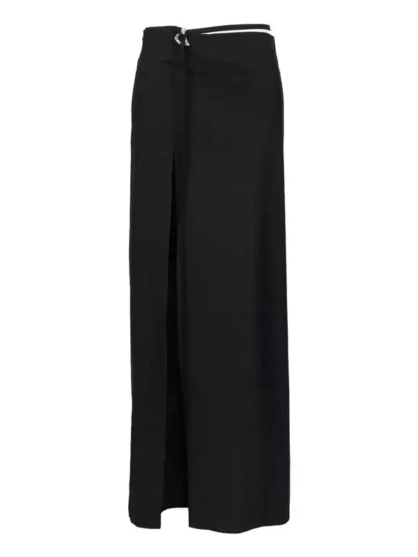 HELIOT EMIL Wrap-front Split Midi Skirt - Black