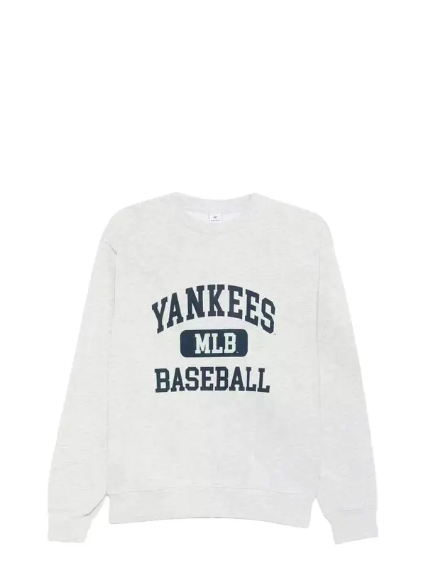 SPORTY & RICH Baseball-print Sweatshirt - Grey