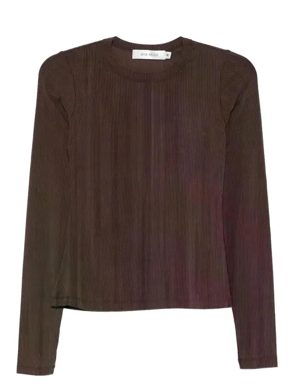 AYA MUSE Crew-neck Sweater - Brown