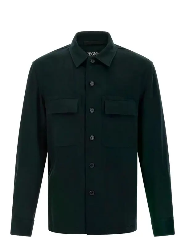 Zegna Chest-pocket Button Shirt - Green