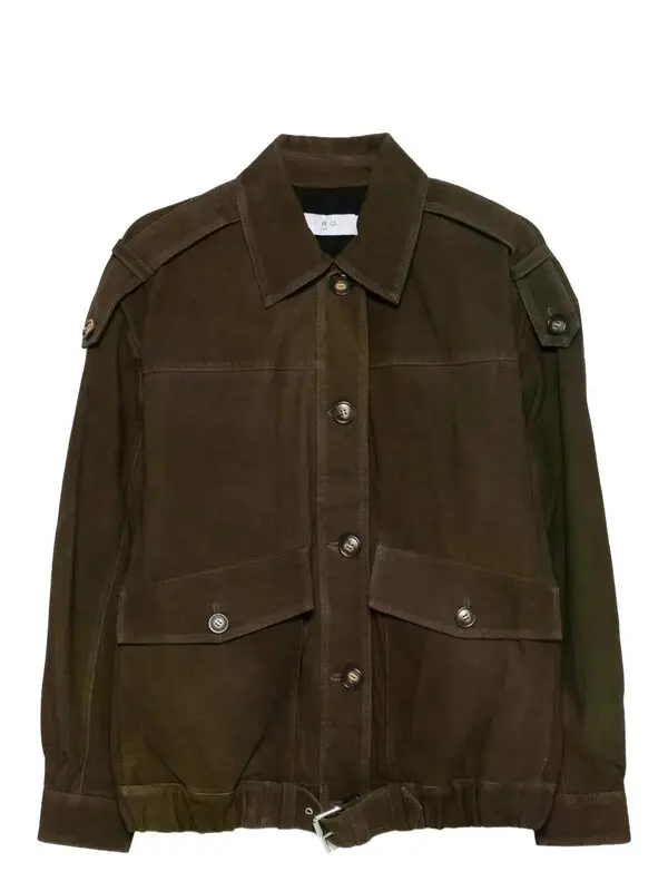 IRO PARIS Leather Jacket - Green