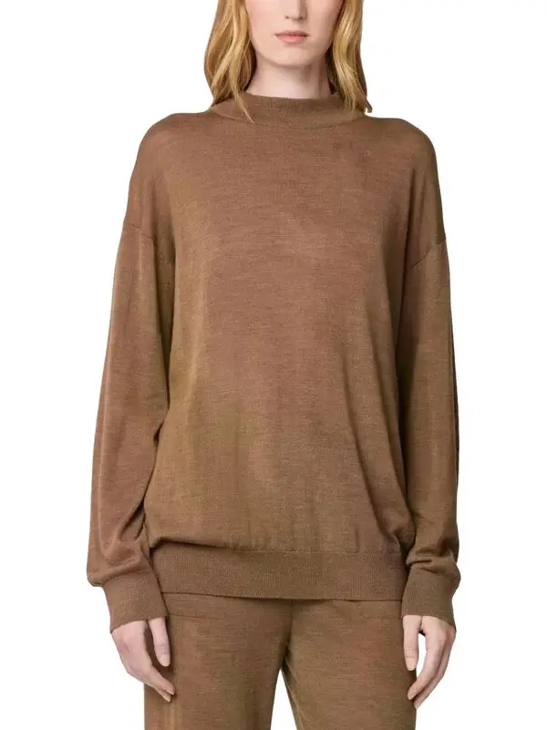 TOD'S Long-sleeve Mock-neck Sweater - Brown