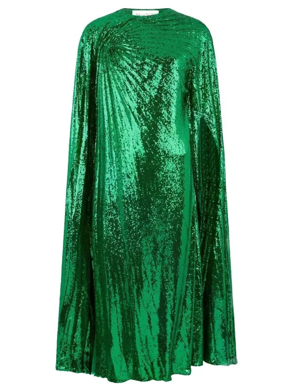 Valentino Garavani Sequin Embellished Midi Dress - Green