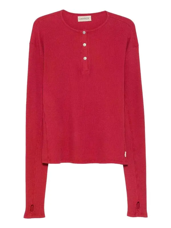 CARRER Cotton Polo Shirt - Red