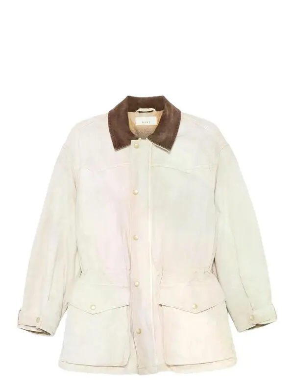 6397 Corduroy-collar Jacket - Neutrals